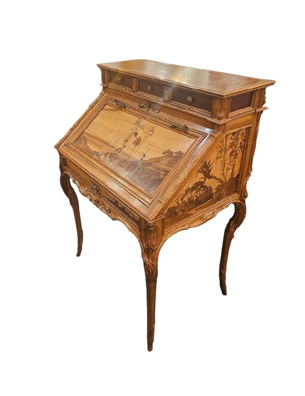 Emile Gallé Exceptional “Forest Lorraine” Desk – Art Nouveau Antiques