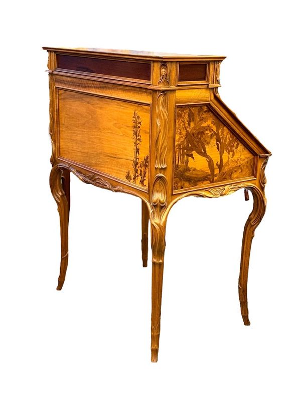 Emile Gallé Exceptional “Forest Lorraine” Desk – Art Nouveau Antiques